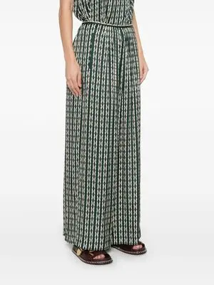 FORTE_FORTE Geometric-print Trousers