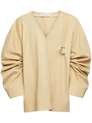 JW Anderson Oversized Cotton Shirt - Neutrals