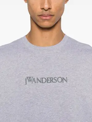 JW Anderson Flocked-logo T-shirt - Grey