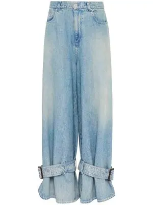 JW Anderson Buckled Cuff Wide Leg Jeans