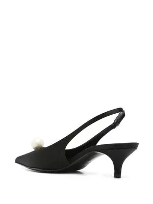 Magda Butrym 50mm Pearl-detail Satin Pumps