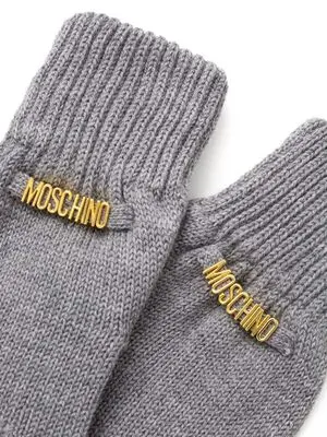 Moschino Lettering Gloves