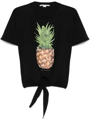 Stella McCartney Pineapple Graphic T-shirt - Black