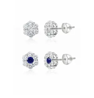 DONATELLO GIAN Name' Sterling Cluster Earrings