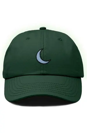 DALIX Moon Baseball Cap - Dark Green