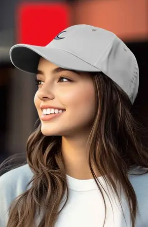DALIX Moon Baseball Cap - Gray