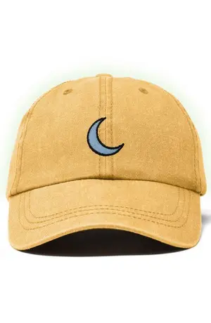 DALIX Moon Baseball Cap - Washed Gold