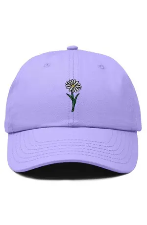 DALIX Dalix Daisy Embroidered Cap Lavender