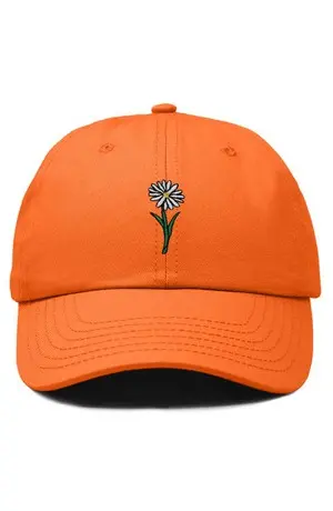 DALIX Dalix Daisy Embroidered Cap Orange