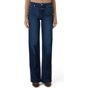 Paige Leenah High-waist Wide-leg Jeans - Praline
