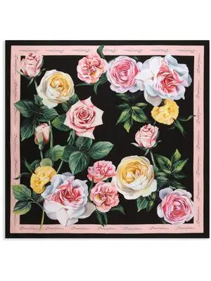 Dolce & Gabbana Floral-print Foulard - Black