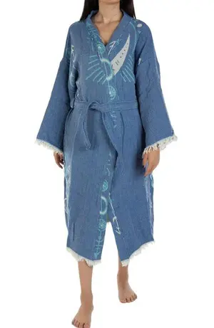FOREVER & ALWAYS SHOES Lunamoon Handmade Boho Cotton Robe Cover-up