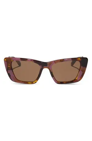 DIFF Aura 51mm Cat Eye Sunglasses - Brown