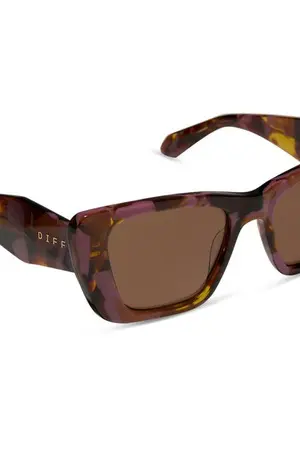 DIFF Aura 51mm Cat Eye Sunglasses - Brown