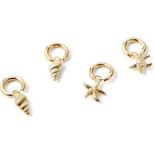 RUBI SHOES Rubi Shoes 2PK Earrings Up Gold Shell Starfish