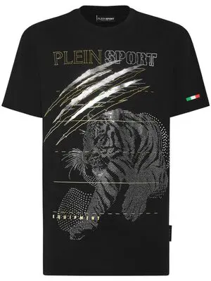 PLEIN SPORT Tiger-motif T-shirt - Black
