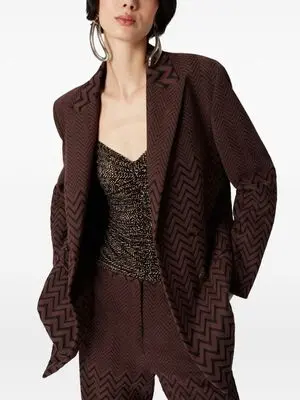 Missoni Zigzag Patterned Blazer - Brown
