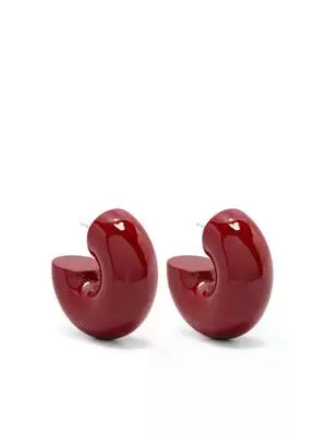 UNCOMMON MATTERS Beam Hoop Earrings - Red