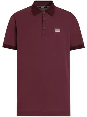 Dolce & Gabbana Logo-plaque Polo Shirt - Red