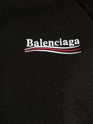 Balenciaga Logo-embroidered Cropped Sweatshirt