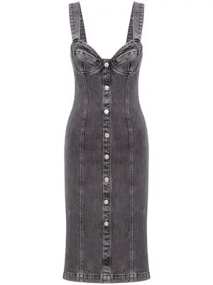 Moschino Denim Midi Dress - Grey