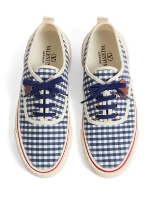 Valentino Garavani Vichy Check-print Sneakers - Blue