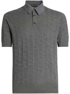 Dolce & Gabbana Logo-jacquard Polo Shirt