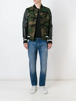 Valentino Garavani Rockstud Camouflage Bomber Jacket