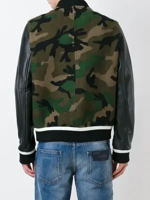 Valentino Garavani Rockstud Camouflage Bomber Jacket
