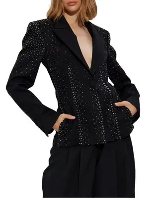 Attico Crystal-embellished Blazer