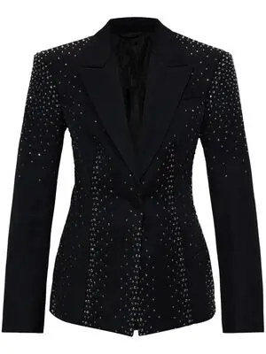 Attico Crystal-embellished Blazer - Black