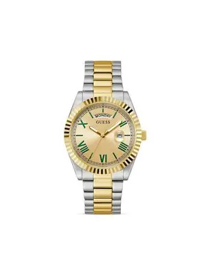 Guess 36mm Steel Date Bracelet Watch - Gold