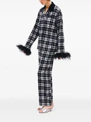 Sleeper Checked Flannel Pyjama Set - Black