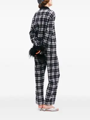 Sleeper Checked Flannel Pyjama Set - Black