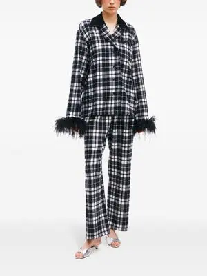 Sleeper Checked Flannel Pyjama Set - Black
