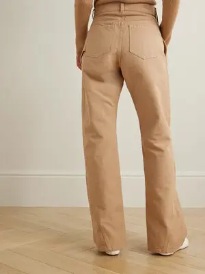 JW Anderson Twisted Embroidered Cotton-canvas Pants