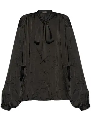 Balenciaga Pussy Bow-collar Shirt