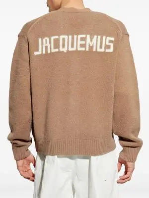 Jacquemus Ribbed-knit Cardigan - Brown