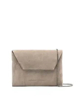 Brunello Cucinelli Suede Clutch - Grey