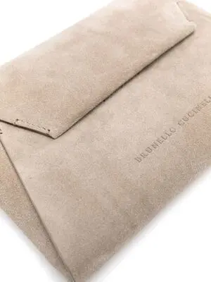 Brunello Cucinelli Suede Clutch - Grey