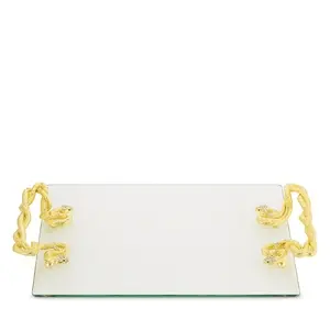 OLIVIA RIEGEL Serpentina Glass Tray - Gold