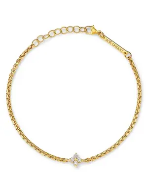 Zoe Chicco 14k Yellow Diamond Pendant Bracelet - Gold