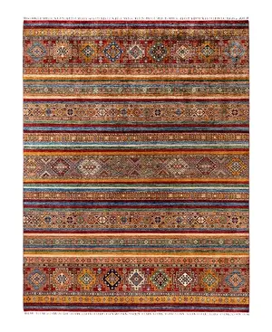 Bloomingdale'S Tribal M1999 Area Rug, 9'1 X 12'1 - Red
