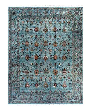 Bloomingdale'S Tribal M1999 Area Rug, 9' X 11'10 - Light/blue