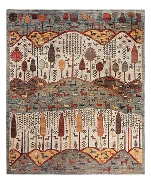 Bloomingdale'S Tribal M1999 Area Rug, 7'10 X 9'7 - Gray