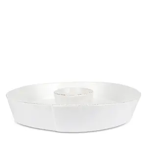 VIETRI Lastra Chip And Dip - White
