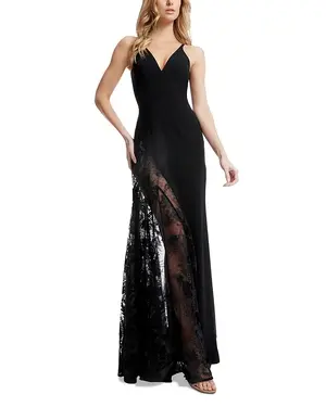 Dress The Population Gianna Lace Inset Gown