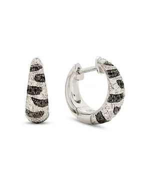 Yvonne Léon 18k Gold Diamond And Topaz Hoop Earrings - White