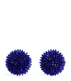 Carolina Herrera Beaded Dome Earrings