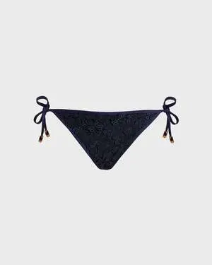 Vilebrequin Embroidered Guipure Florale Bikini Bottom - Blue